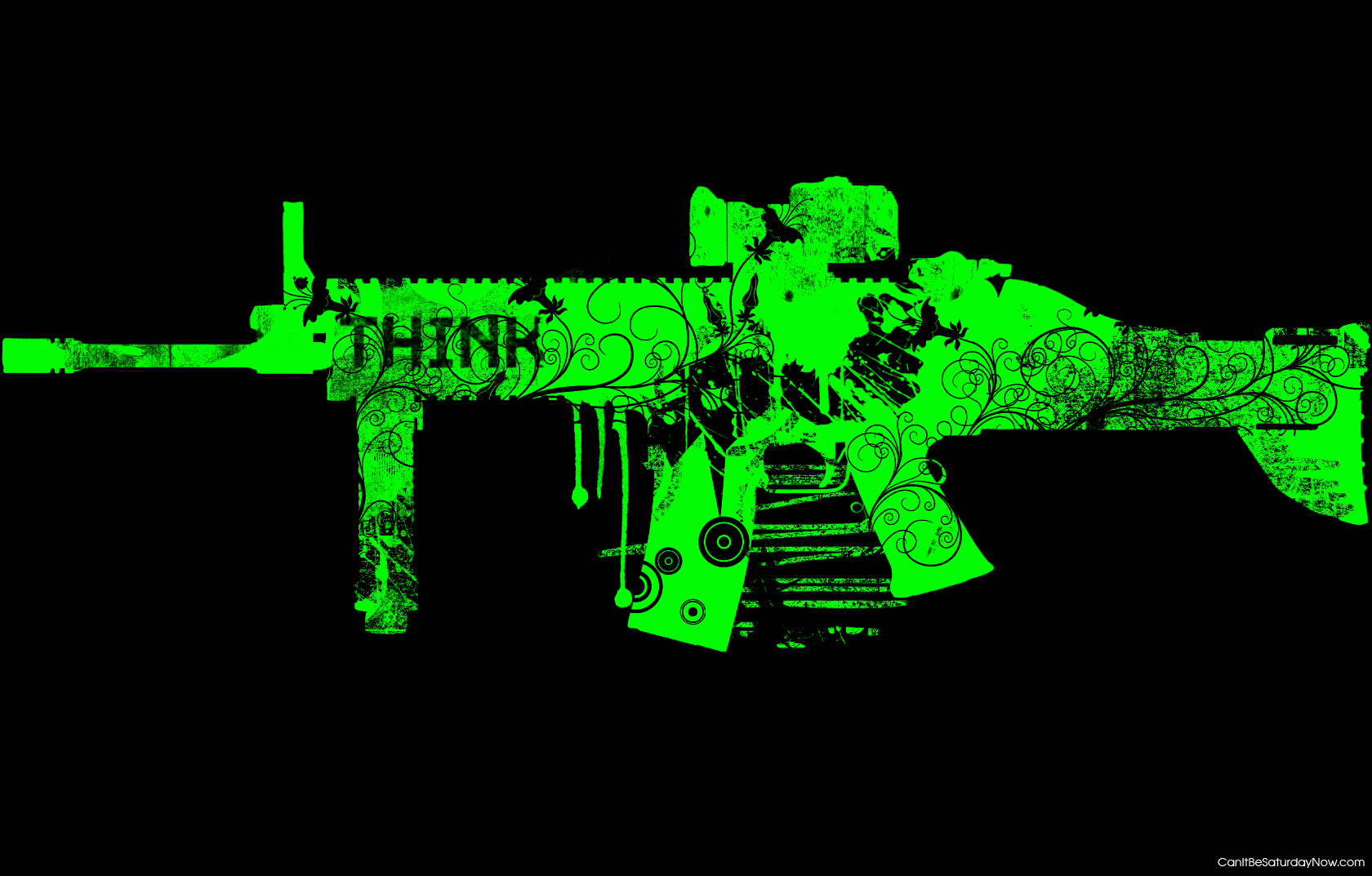 Can It Be Saturday Now .com ? - Green gun